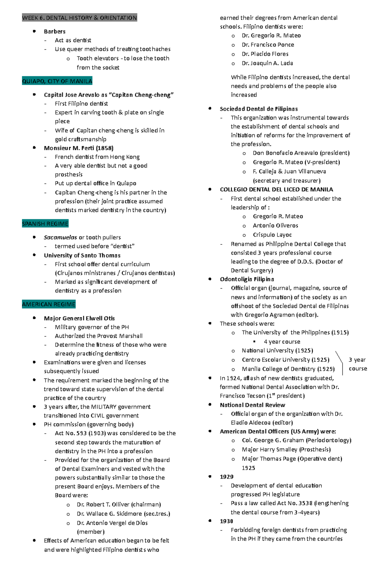 PID - Perspective in Dentistry lecture notes about the Dental history ...