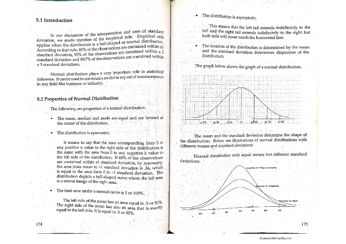 Lecture resource 09 Normal Distribution - Statistics - Studocu