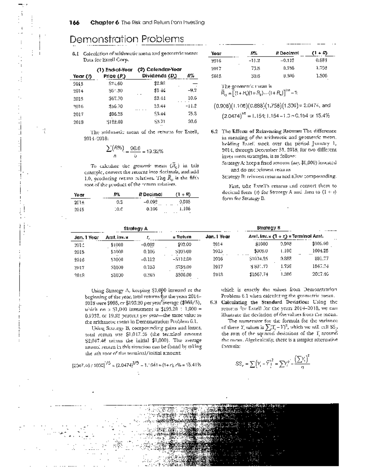 Tutorial Questions-Week 6 1 - 166 Chapter 6 The Risk and Return from Investing Demonstration ...