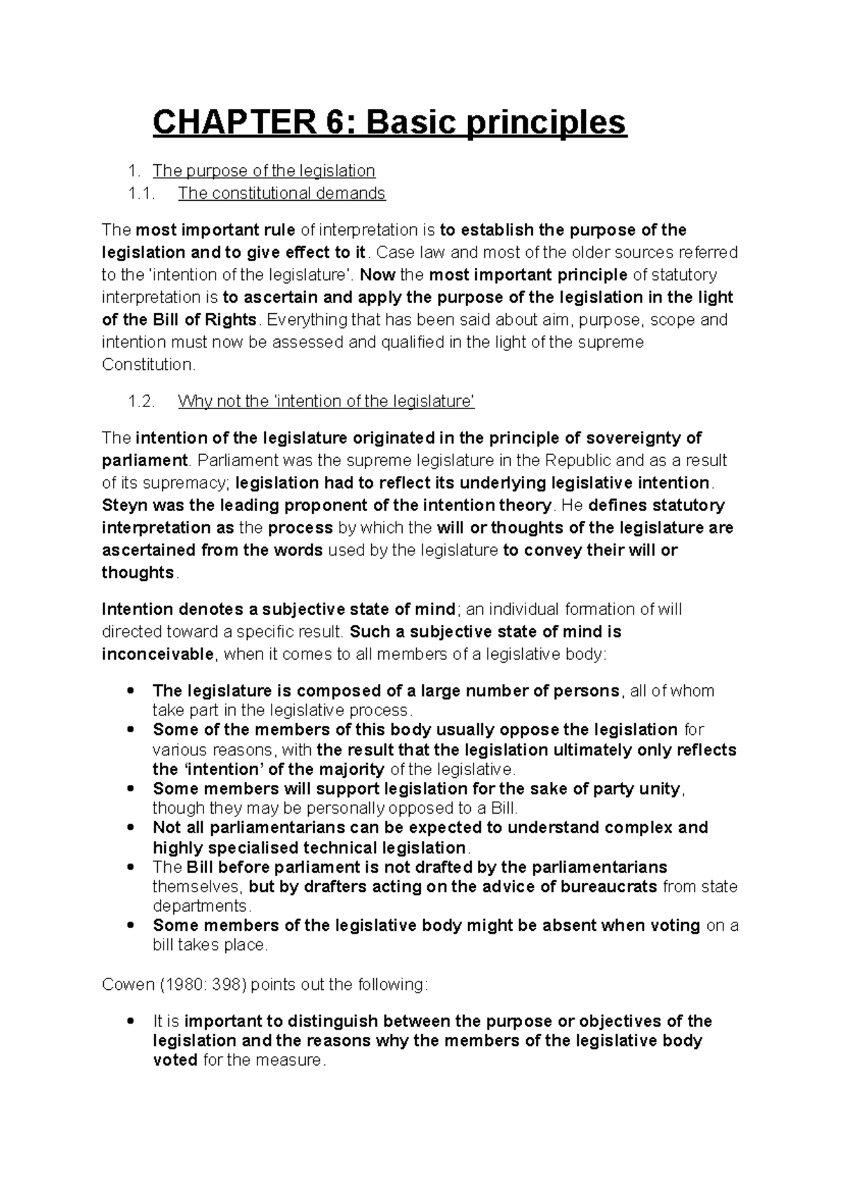 Chapter 6 - CHAPTER 6: Basic principles The purpose of the legislation ...