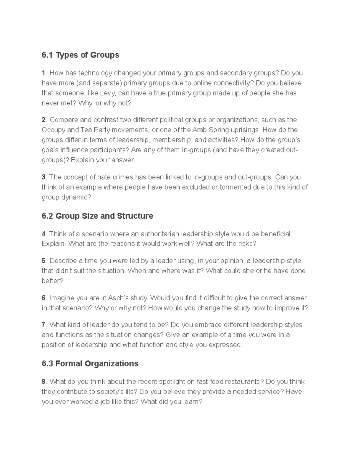 Types of Groups and Group Dynamics - Studocu