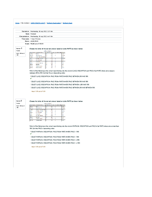 DBMS-Quiz 04 - Quiz 04 - Home My courses CS-350-LEC-1913T Week 7 ...