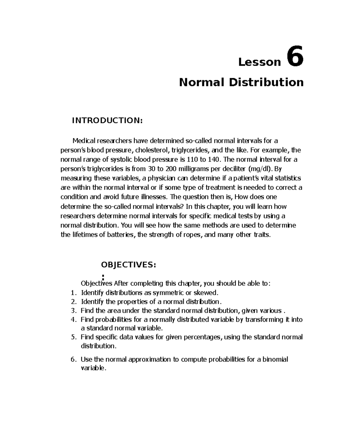Inbound 4786370431374375612 - OBJECTIVES: : INTRODUCTION: Lesson 6 ...