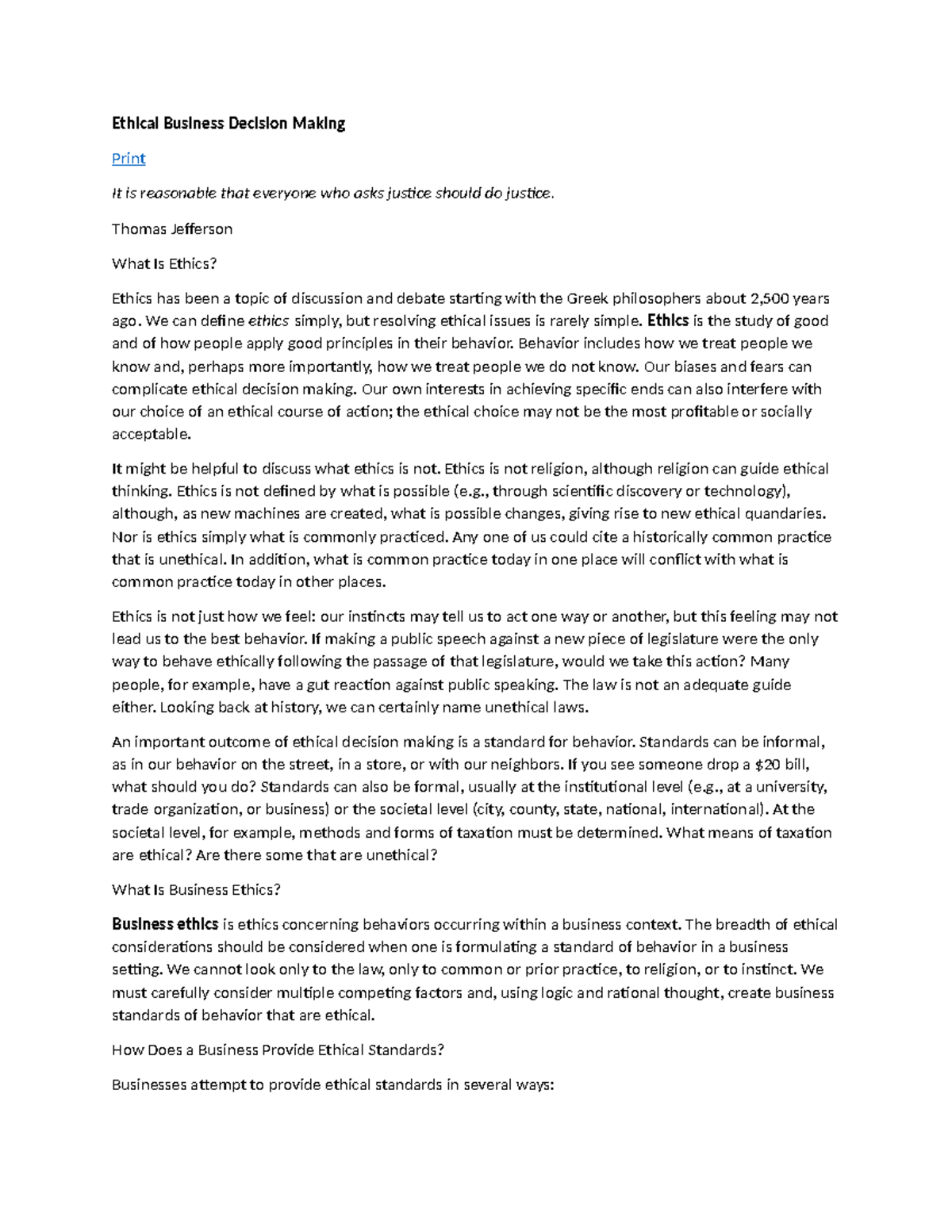 Ethical Business Decision Making - Ethical Business Decision Making ...