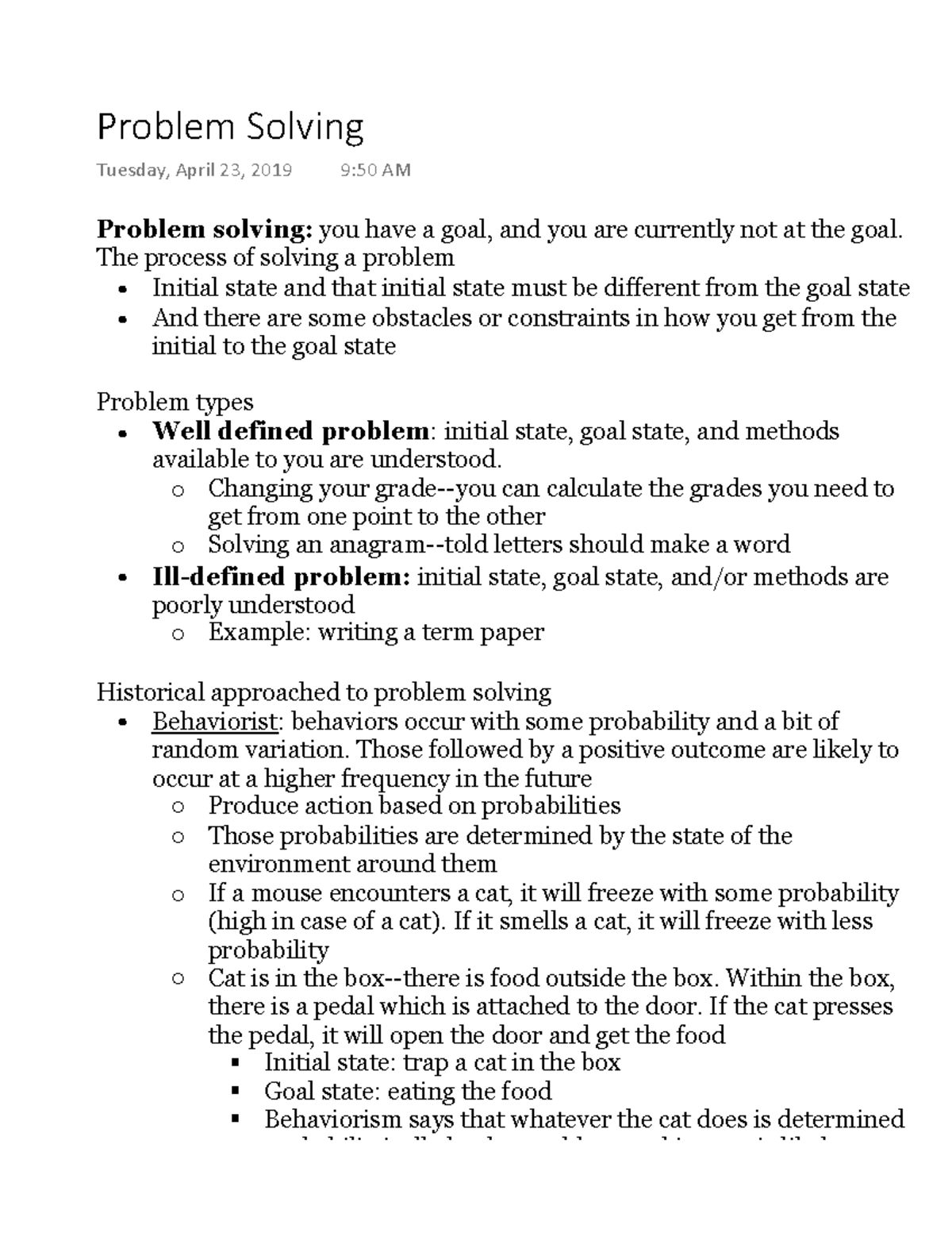 Problem Solving - Lecture notes 15 - Warning: TT: undefined function ...