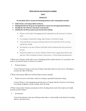 D089 Study guide - D089 - Study Guide Questions Module 1 – The Economic ...