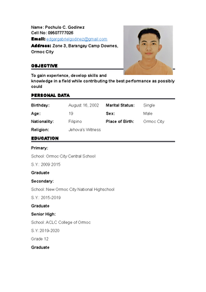 Resume 1 - Hello - I hereby certify that all my statements are true and ...