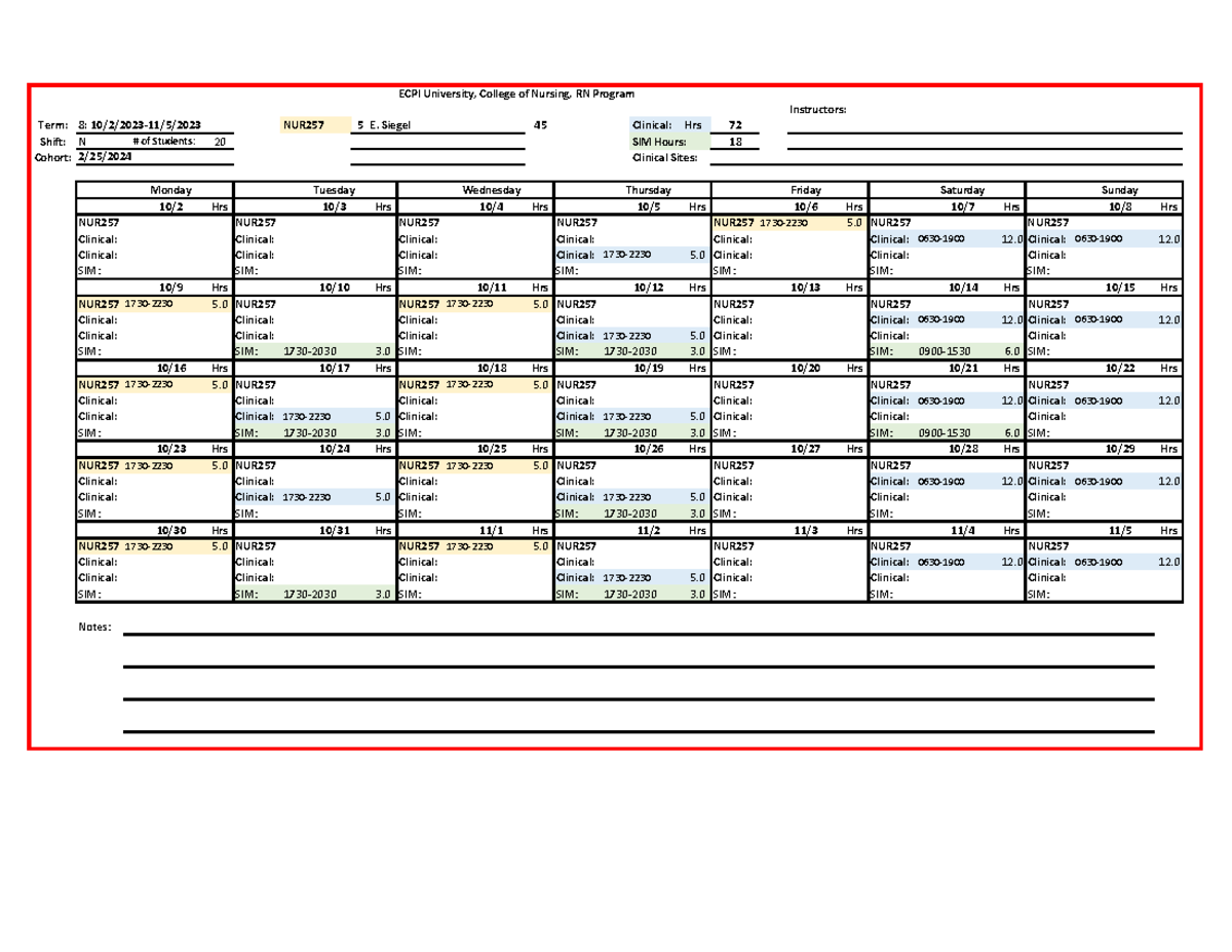 NUR257+N+Term+8-2023 - ECPI University, College of Nursing, RN Program ...