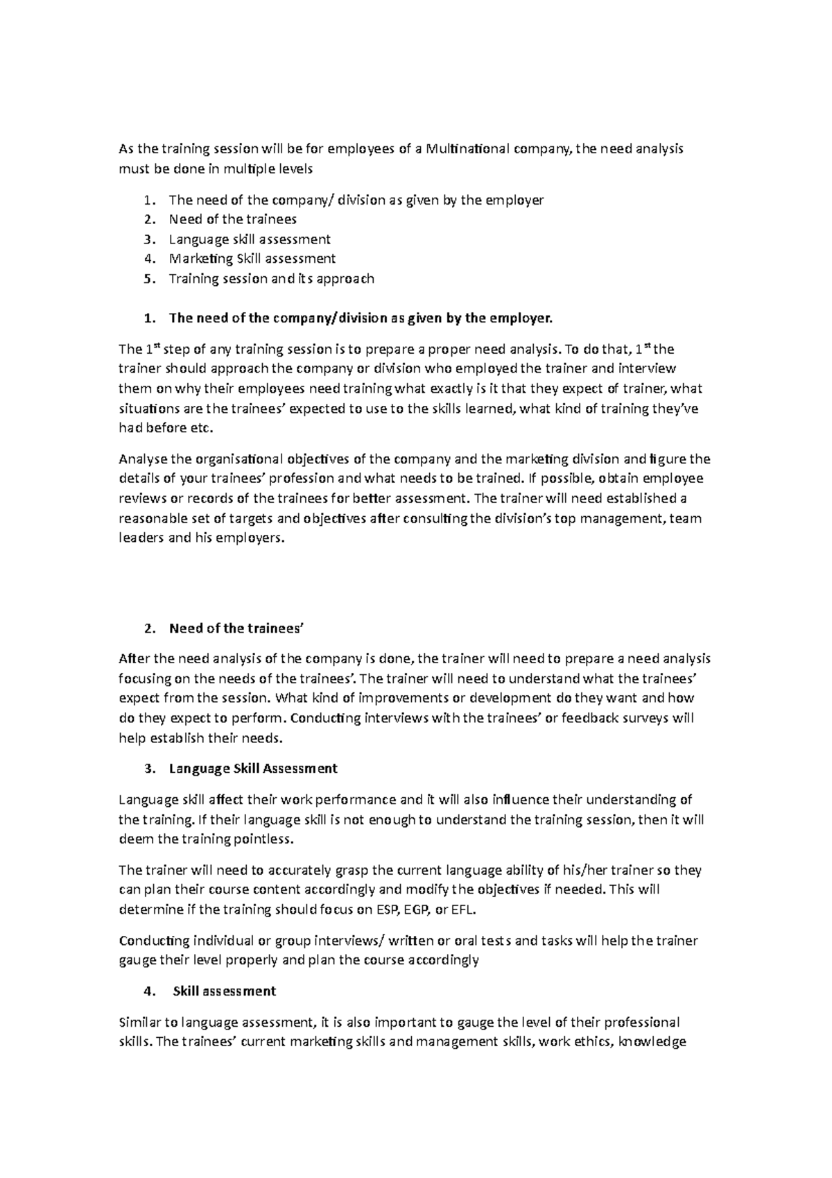 Q2 draft - Assignments for the 280 hour diploma in TEFL/TESOL ...