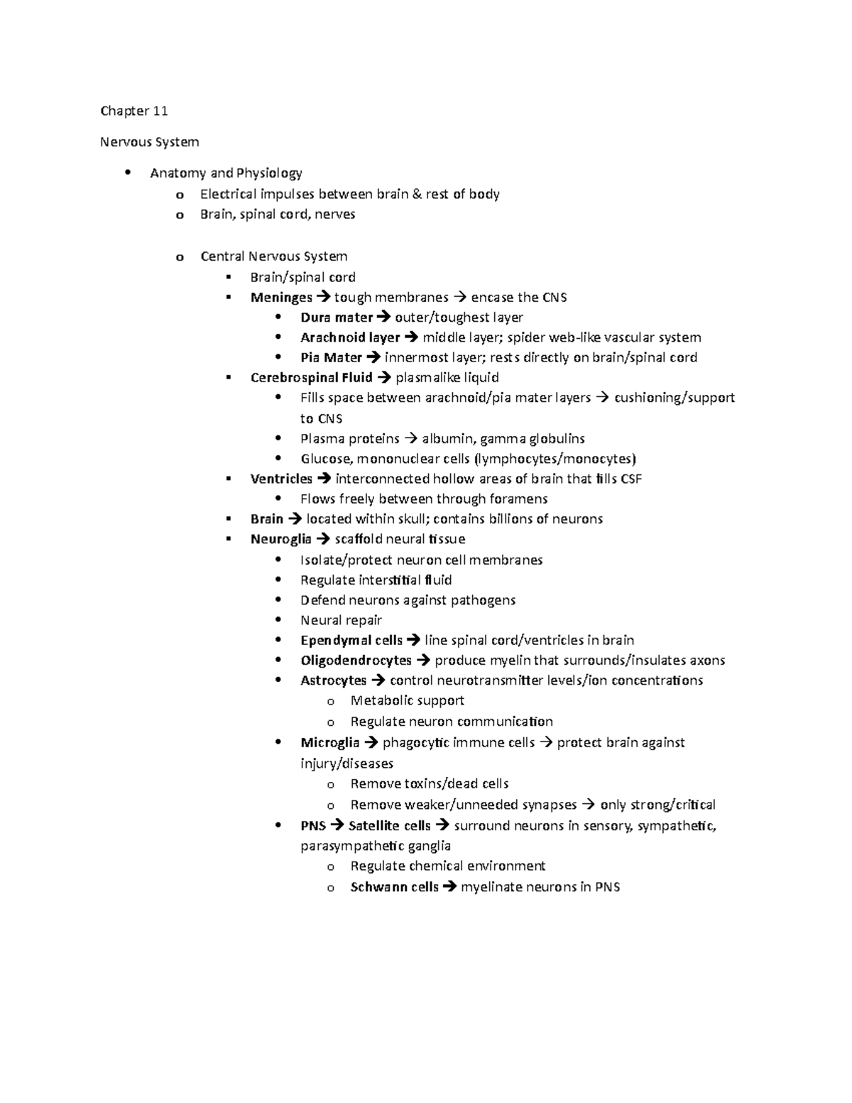 Nervous System and Disorders - Chapter 11 Nervous System Anatomy and ...