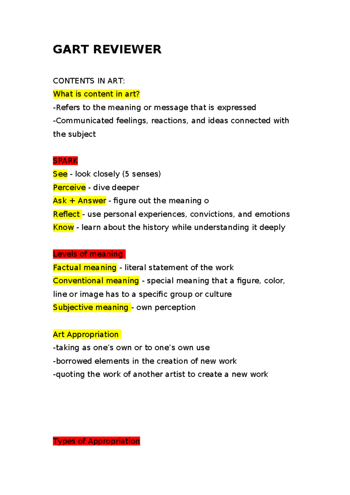 GART Reviewer - SUBMISSION - GART REVIEWER CONTENTS IN ART: What is ...