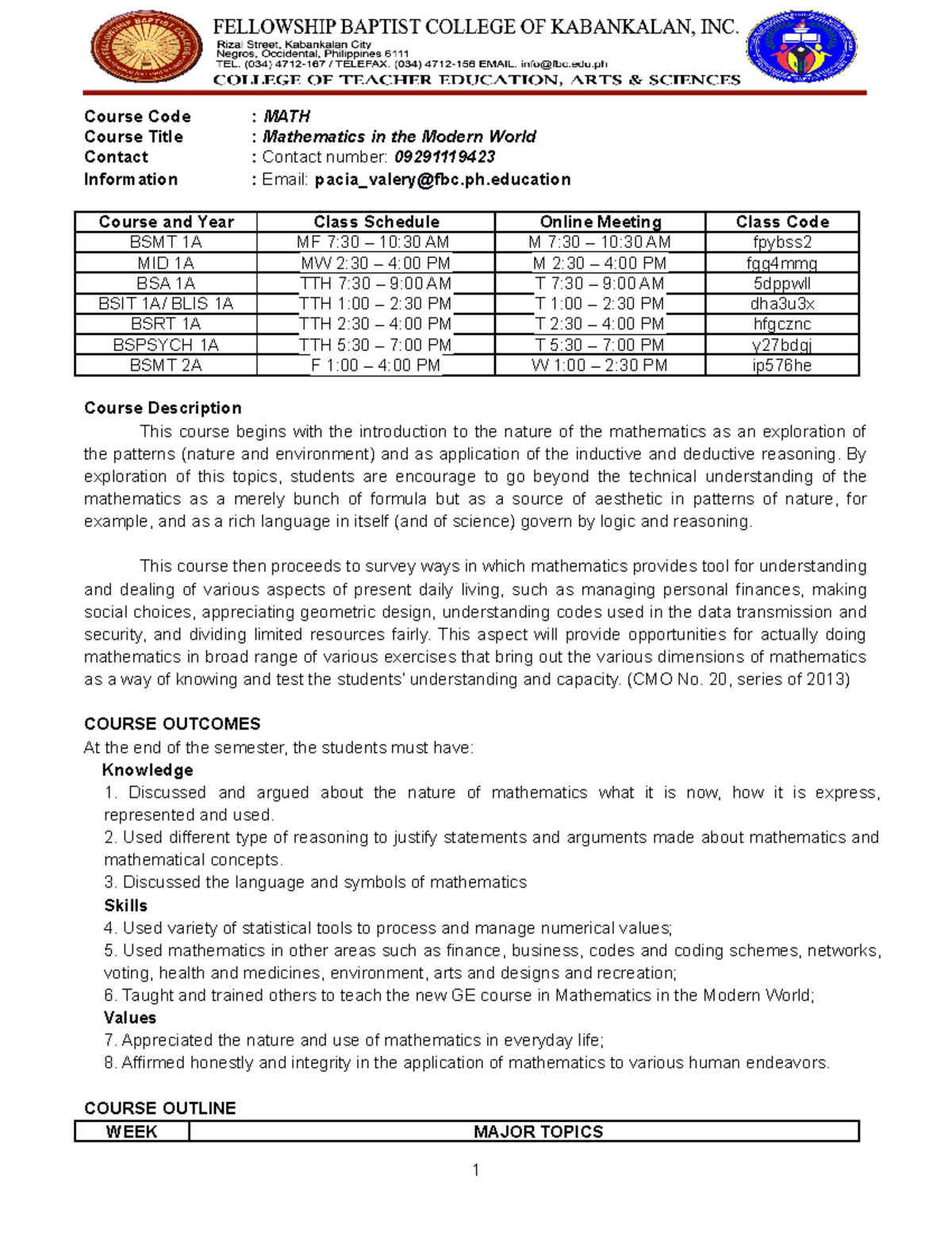 Module Prelim - Speech and Oral Communication - Course Code : MATH ...