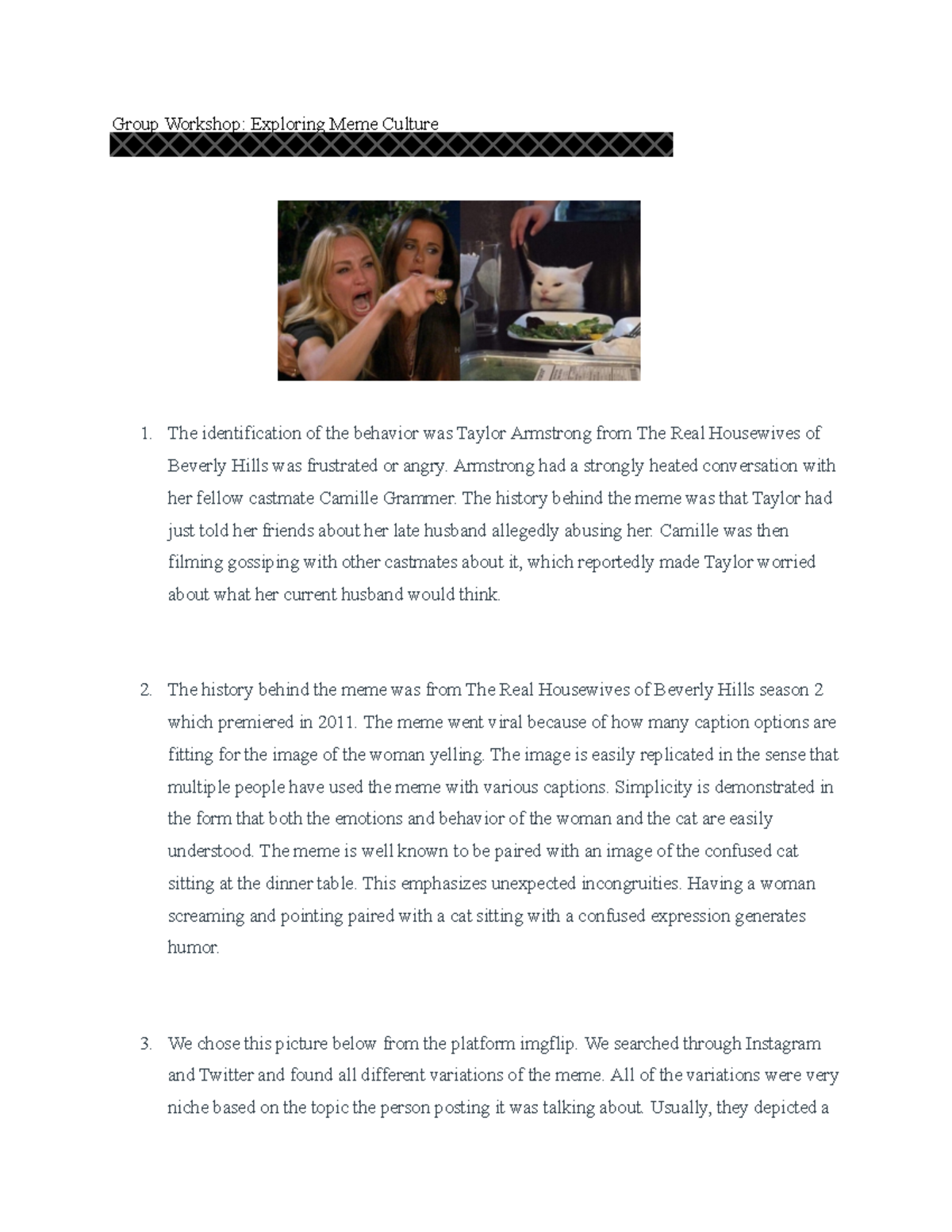 Gw exploring memes - assignment - Group Workshop: Exploring Meme ...