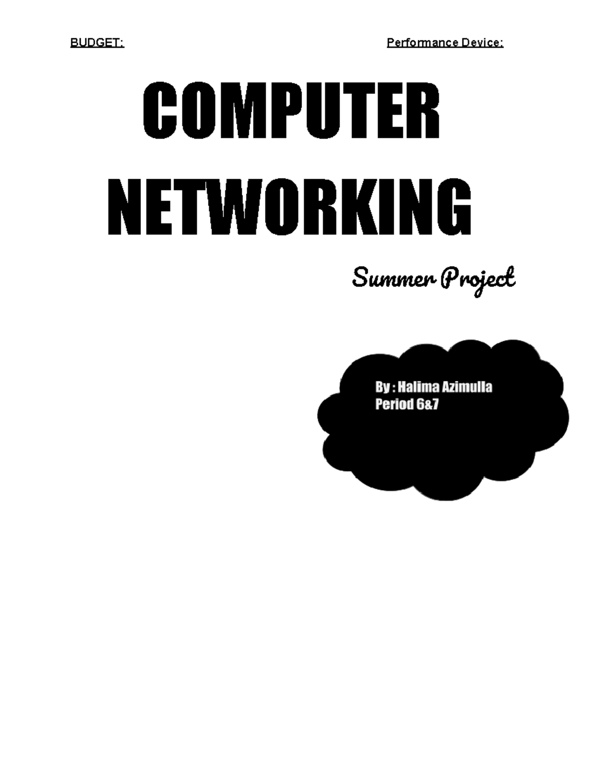 Cisco project-2 - COMPUTER NETWORKING Summer Project Halima Azimulla ...