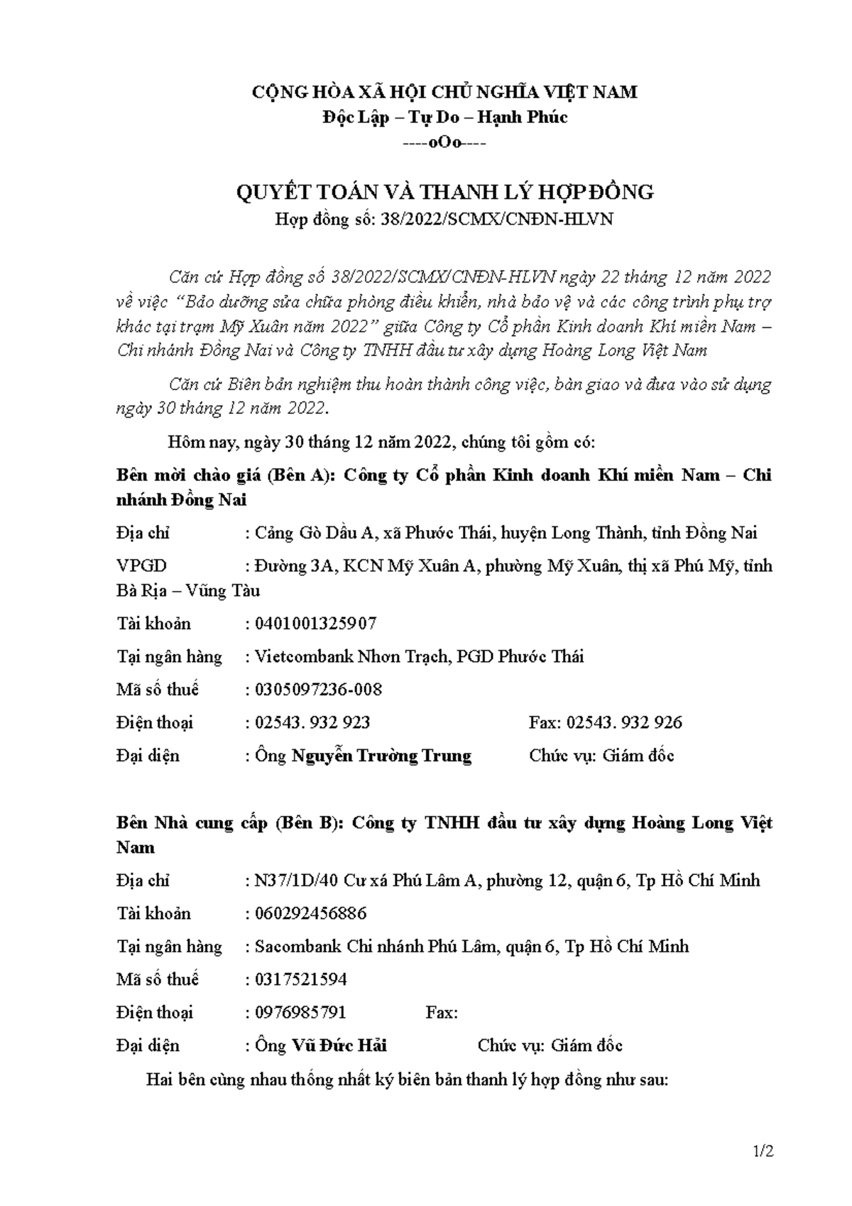 11. Bien ban thanh ly hop dong 19 18 CNDN - BK - CỘNG HÒA XÃ HỘI CHỦ ...