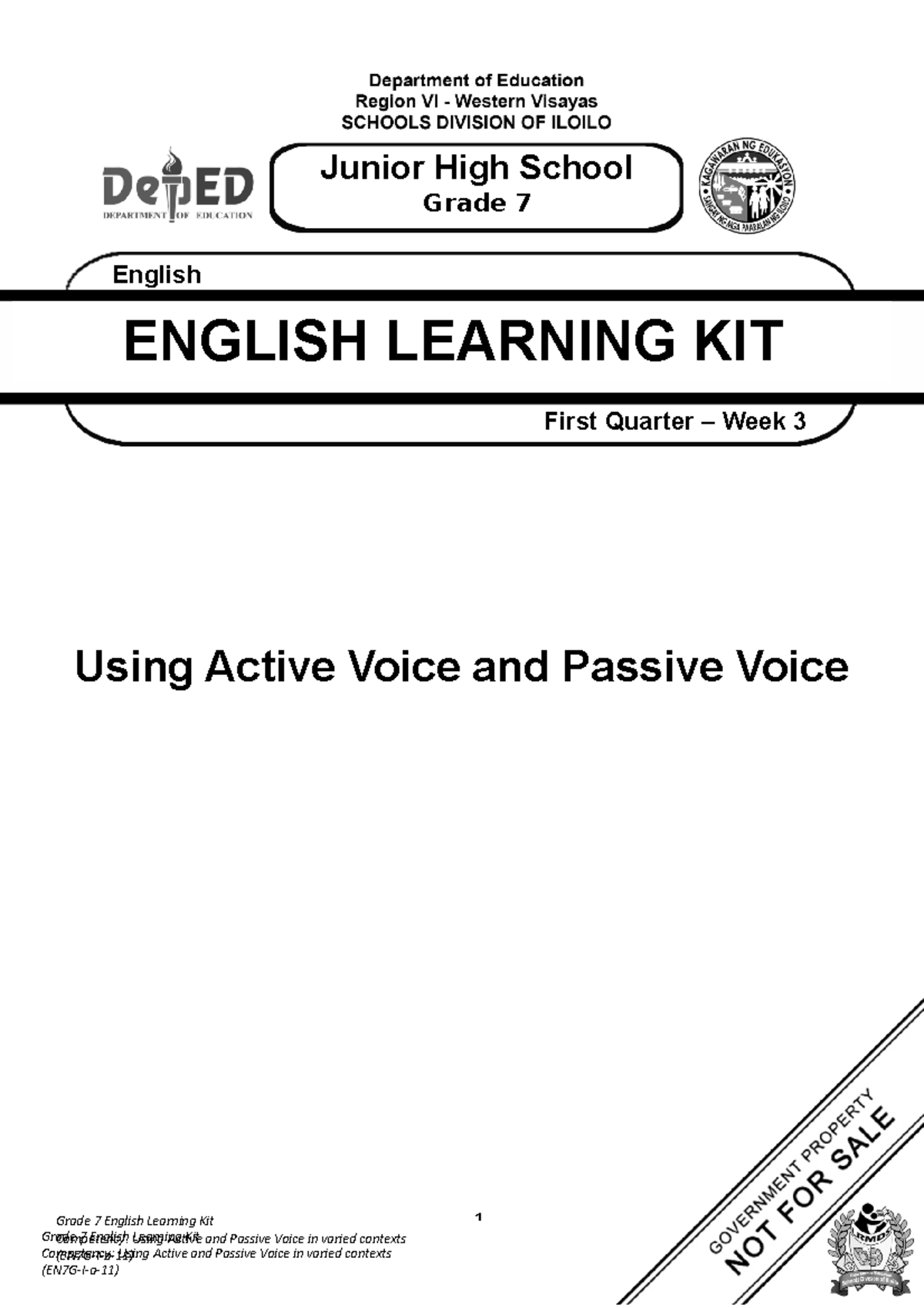 English 7 - Q1 - WEEK 3 - LR Approved - English First Quarter – Week 3 ...