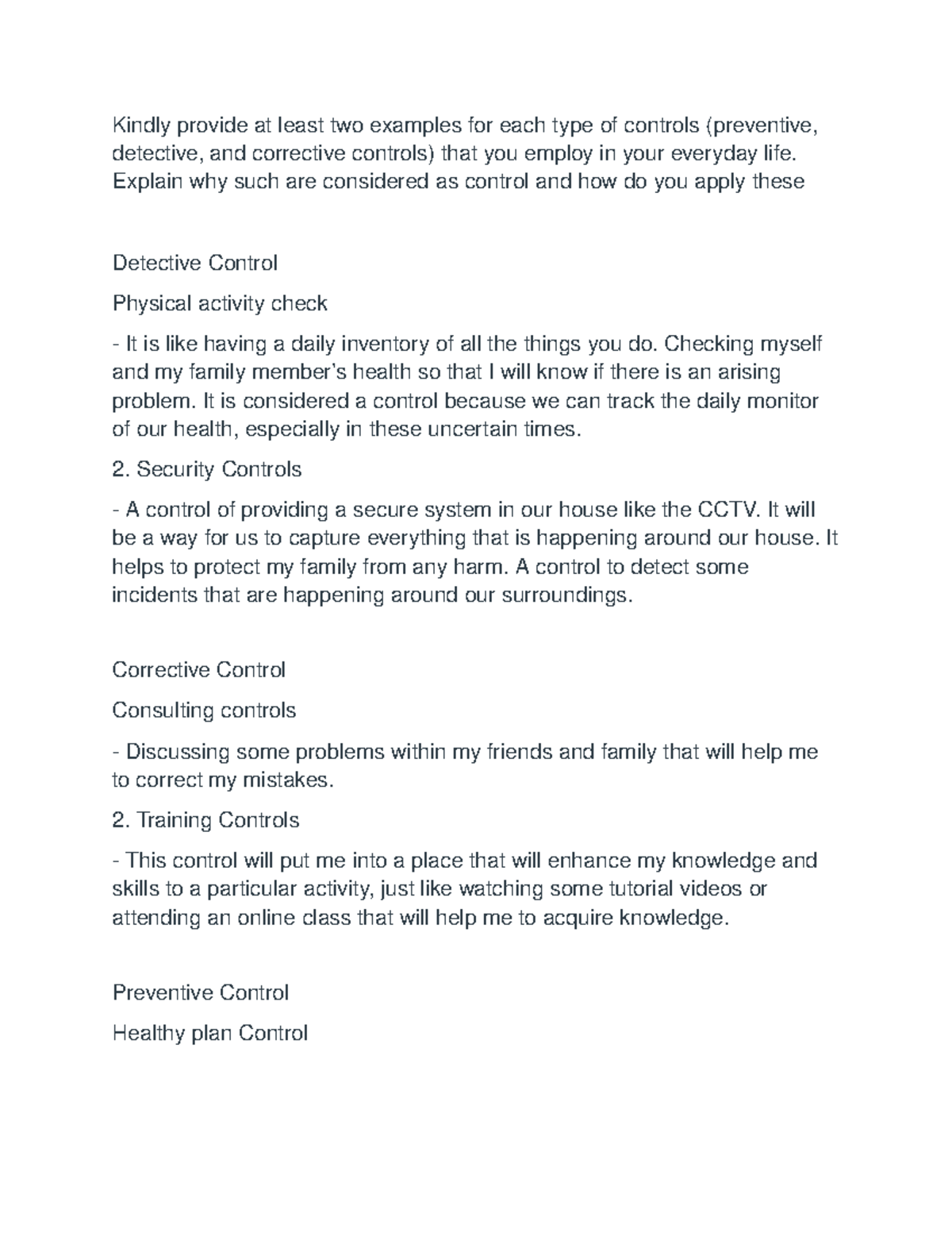 Module 2- discussion - Kindly provide at least two examples for each ...