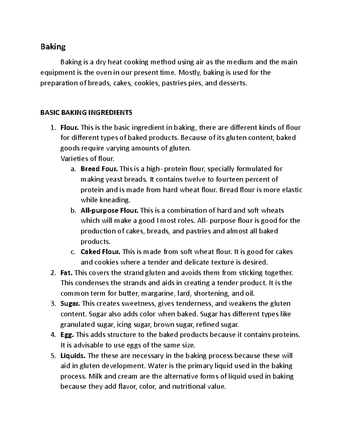 Baking - Baking Baking is a dry heat cooking method using air as the ...