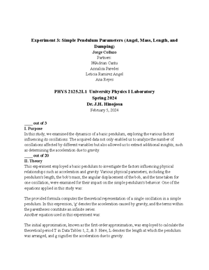 Lab 4 - Forces and Motion PHYS 1115 - INSTRUCTIONS: (1) Download this lab document and type out ...