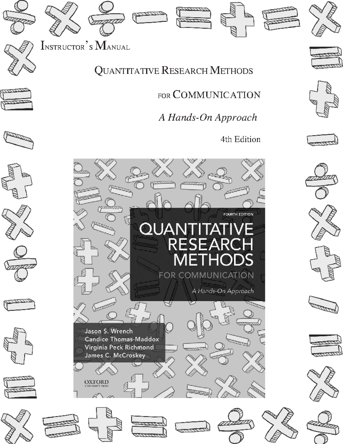 Quantitative Research Methods for Communication Student Workbook - 4th ...
