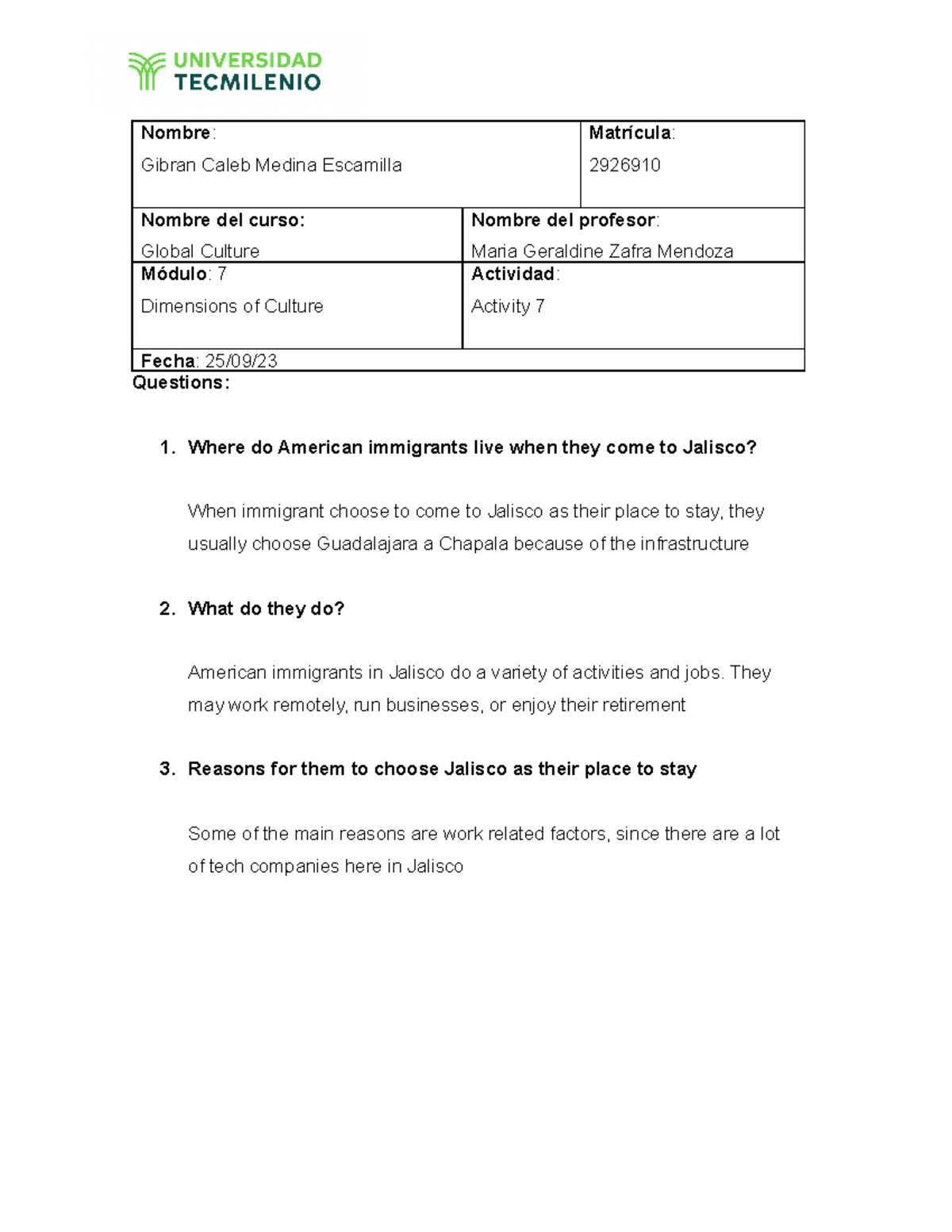 Global Culture 3 - la vdd no se que actividad es, pero ahi esta ...