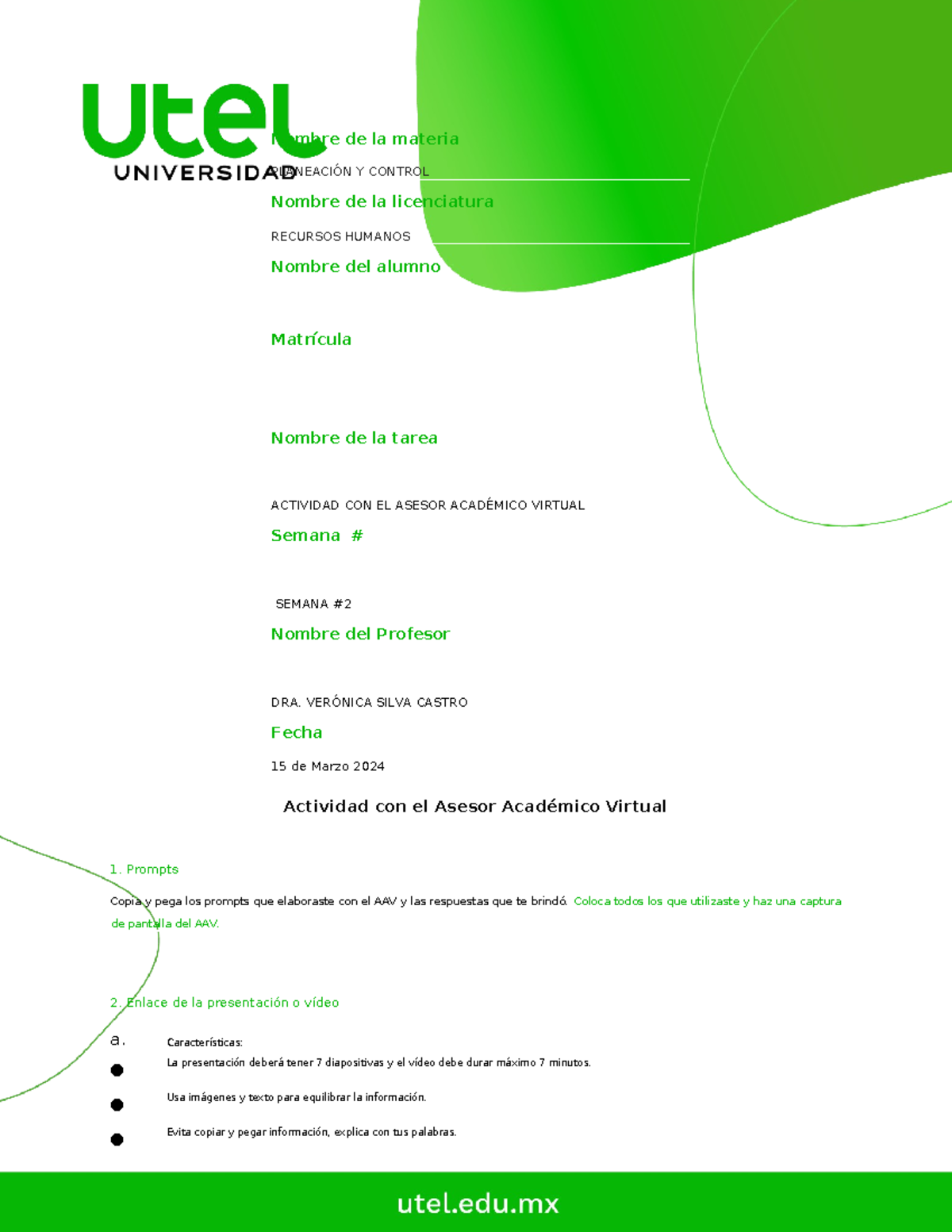 Formato actual Utel Plus (Descargar documento desde Archivo) - Nombre ...