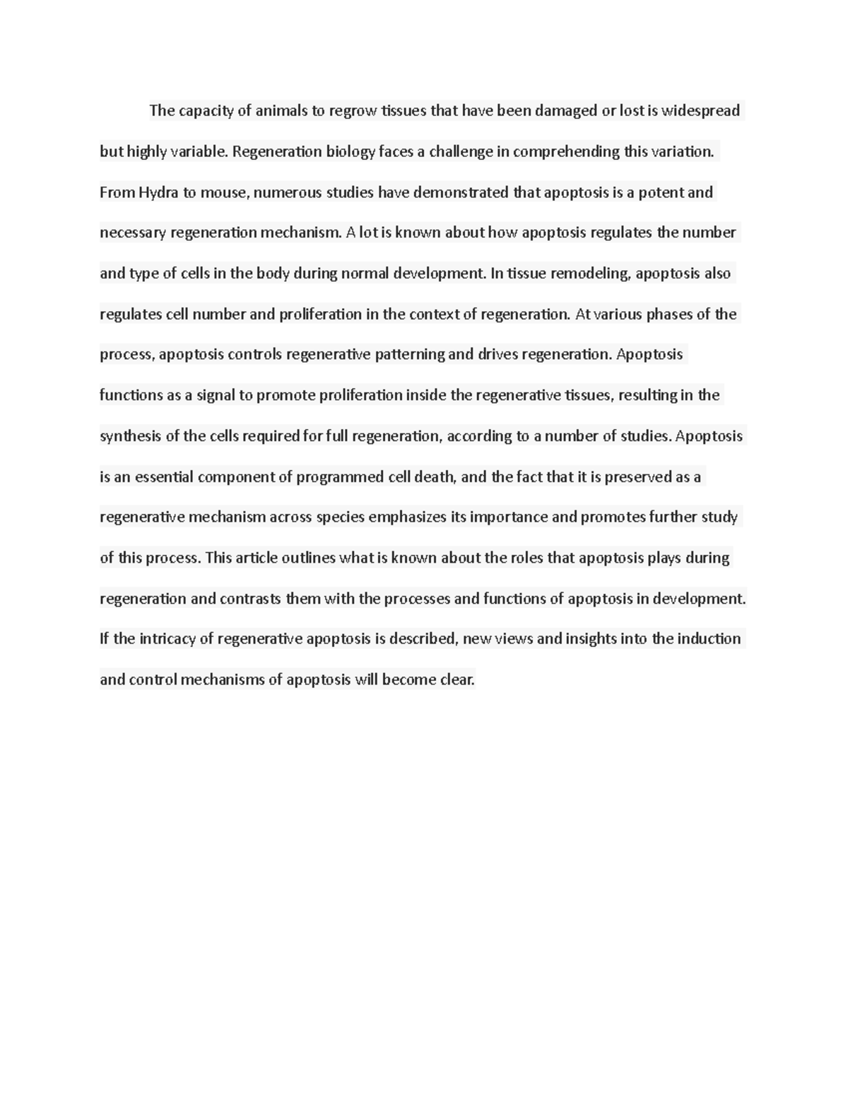 Cell biology regrow phase - The capacity of animals to regrow tissues ...