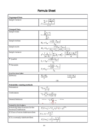 STA 111 Tutorial 4 Mean and Variance-2013 - 1 STA 111 Tutorial 4s The ...