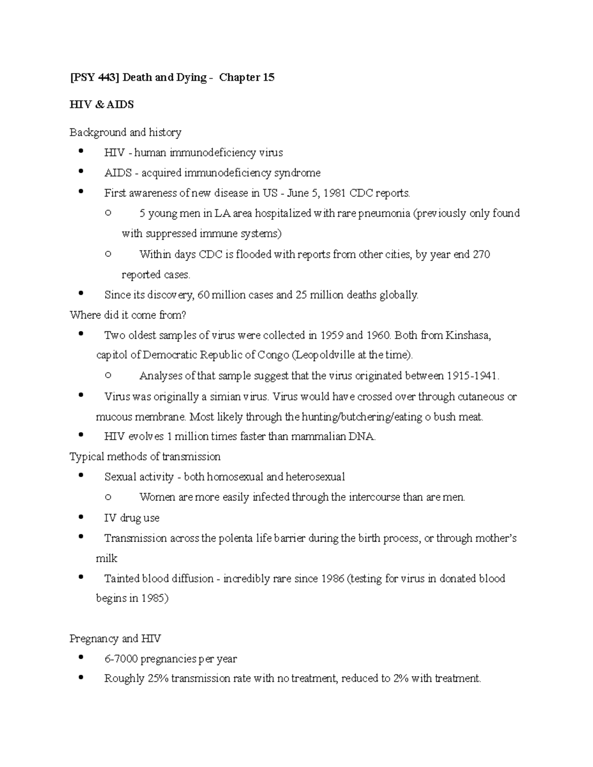 [PSY 443] Death and Dying - Chapter 15 - [PSY 443] Death and Dying ...