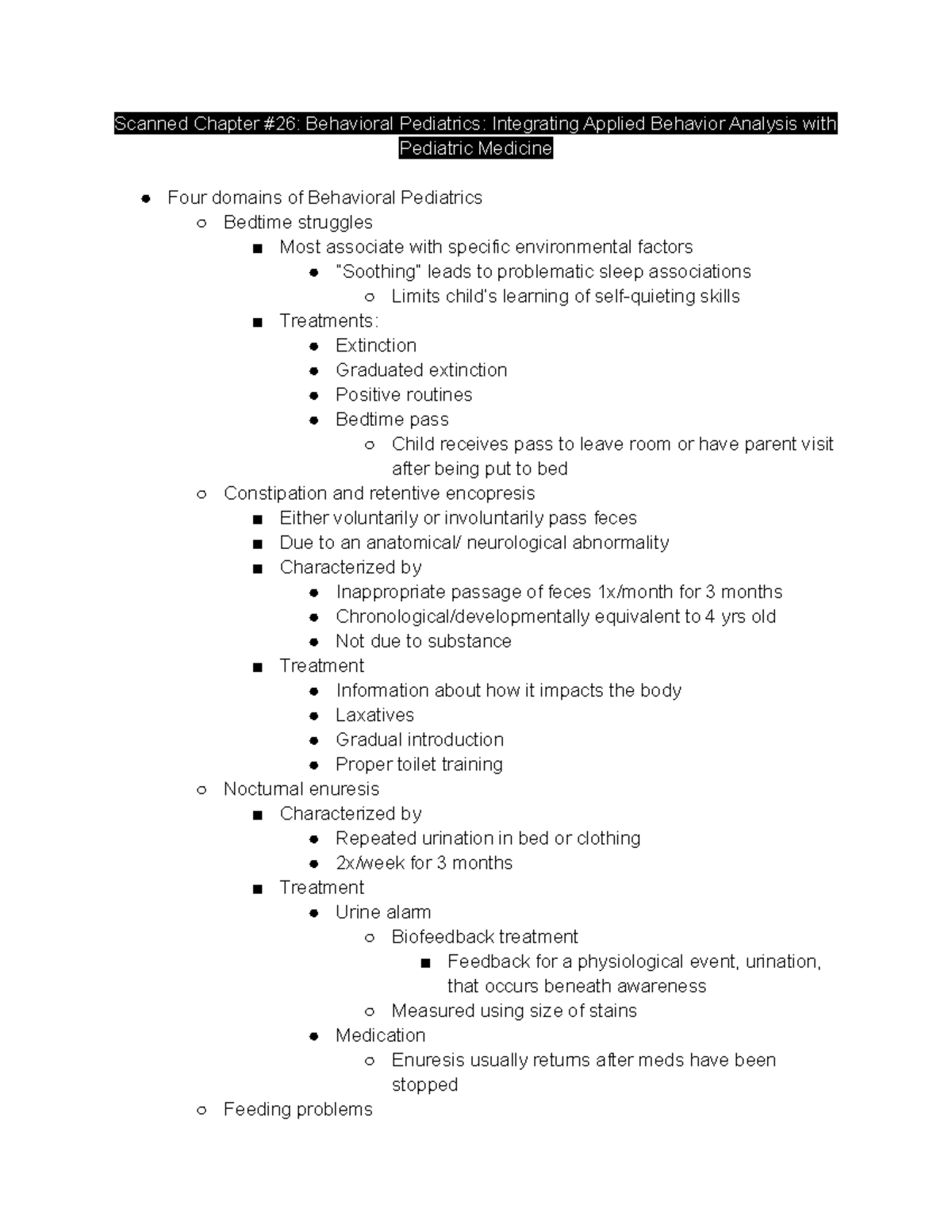 4A lecture notes - Scanned Chapter #26: Behavioral Pediatrics ...