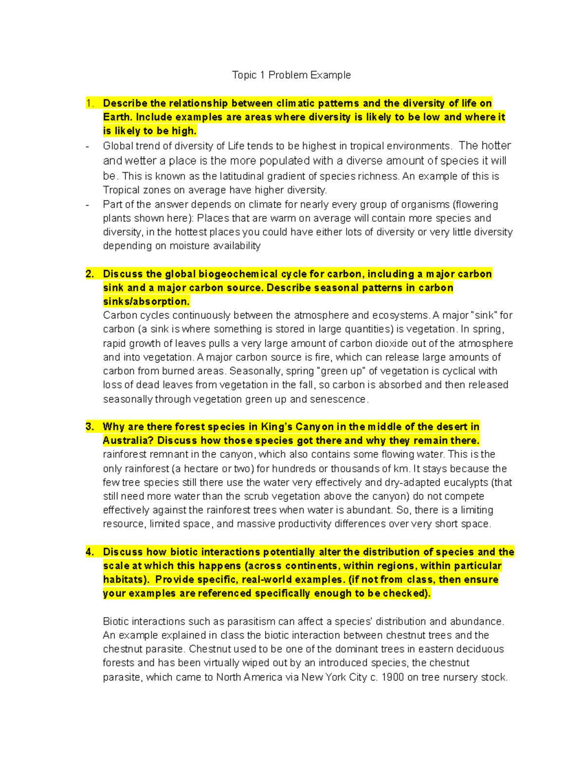 Topic 1 Problem Example - Topic 1 Problem Example Describe the ...