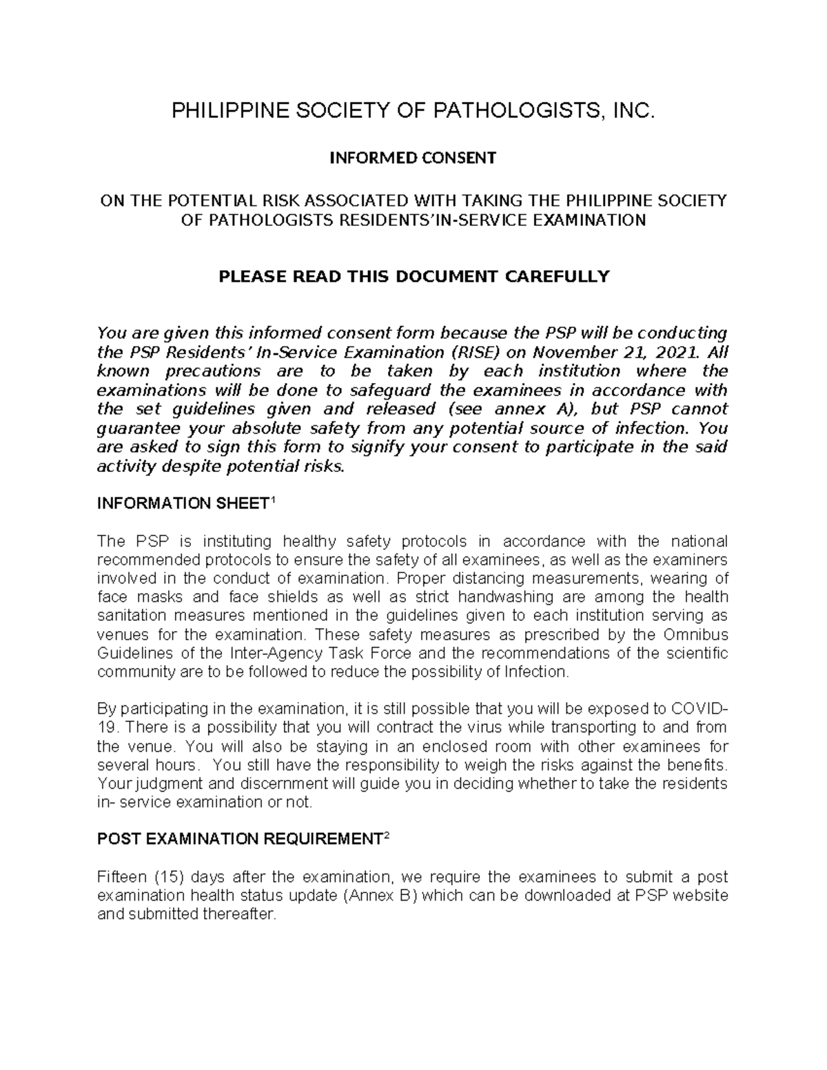 1637327512264894 - PHILIPPINE SOCIETY OF PATHOLOGISTS, INC. INFORMED ...