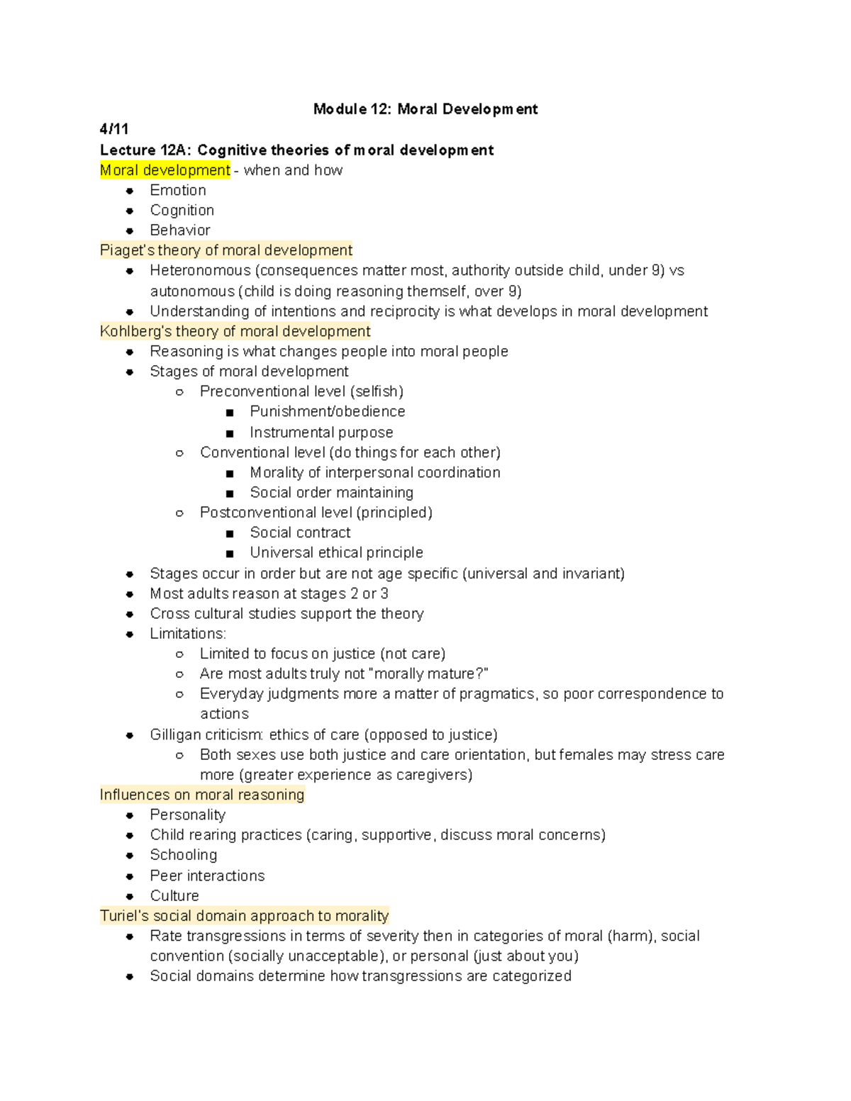 Module 12 PSYC 2300 - Dr. Karen Bartsch Spring 2022 - online ...