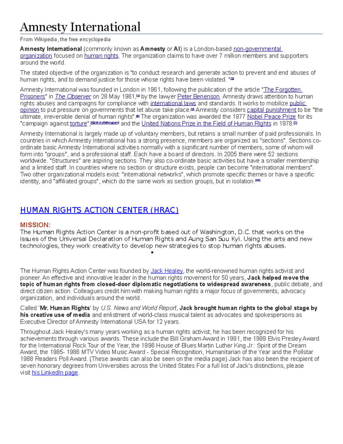 Amnesty International - Amnesty International From Wikipedia, the free ...