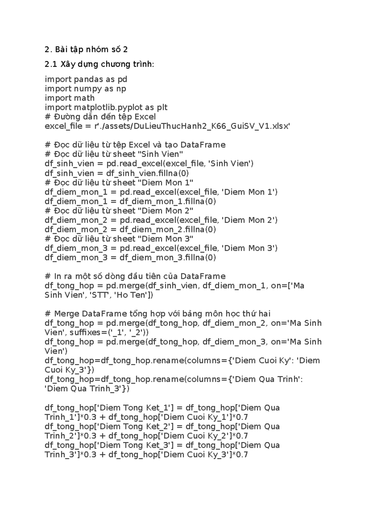 Báo cáo bài tập nhóm số 2 - Summary Lập trình Python dành cho kỹ thuật ...
