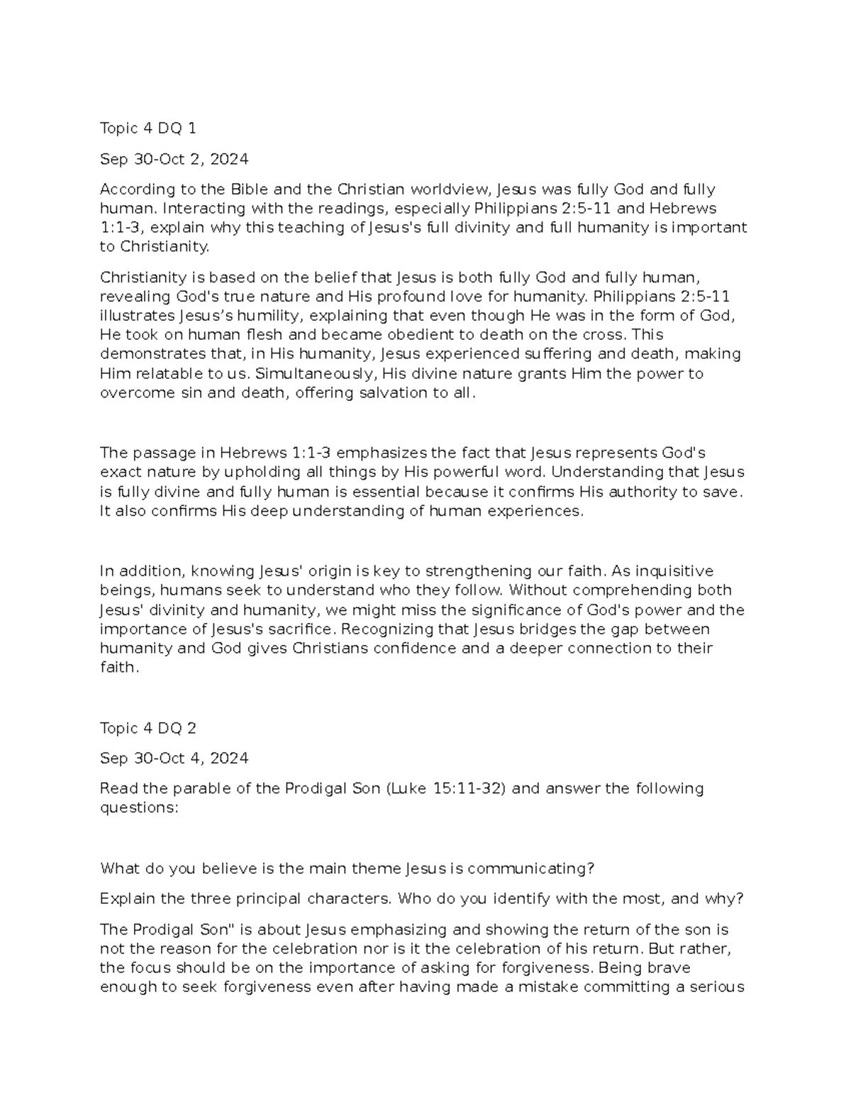 CWV topic 4 DQ 1-2 - DQ week #4 - Topic 4 DQ 1 Sep 30-Oct 2, 2024 ...