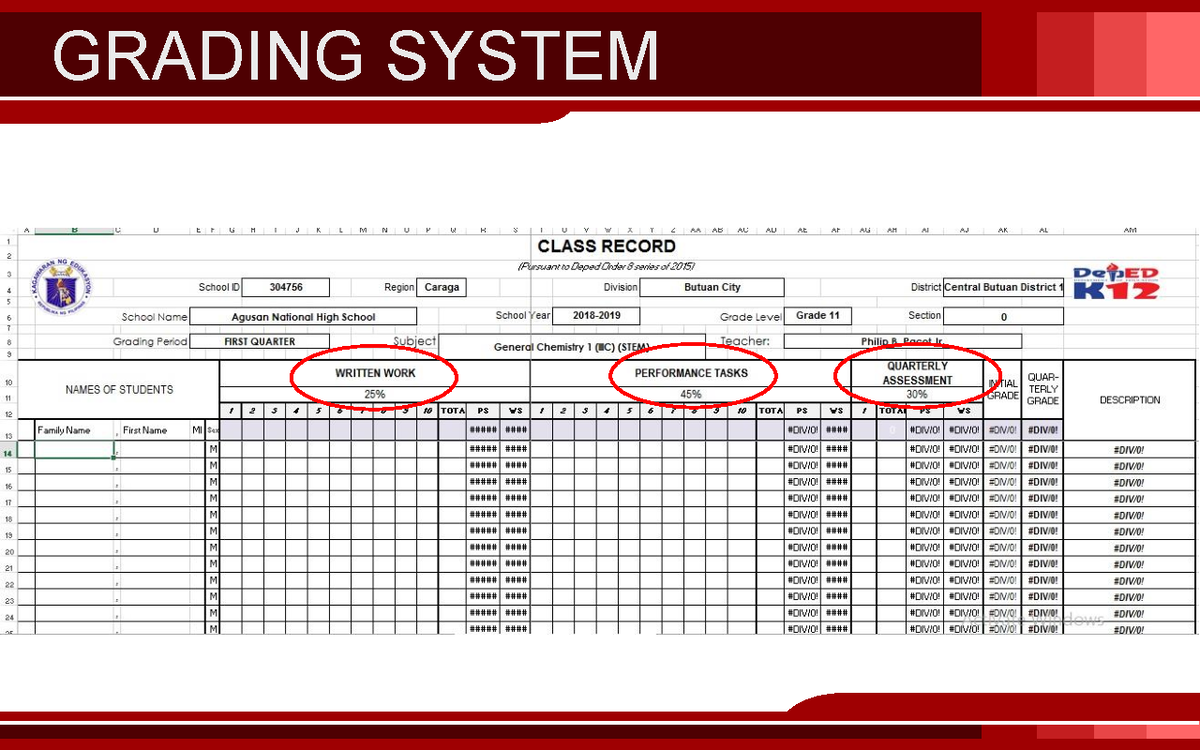 UNIT OF PHYSICAL QUANTITIES - GRADING SYSTEM GRADING SYSTEM GENERAL ...