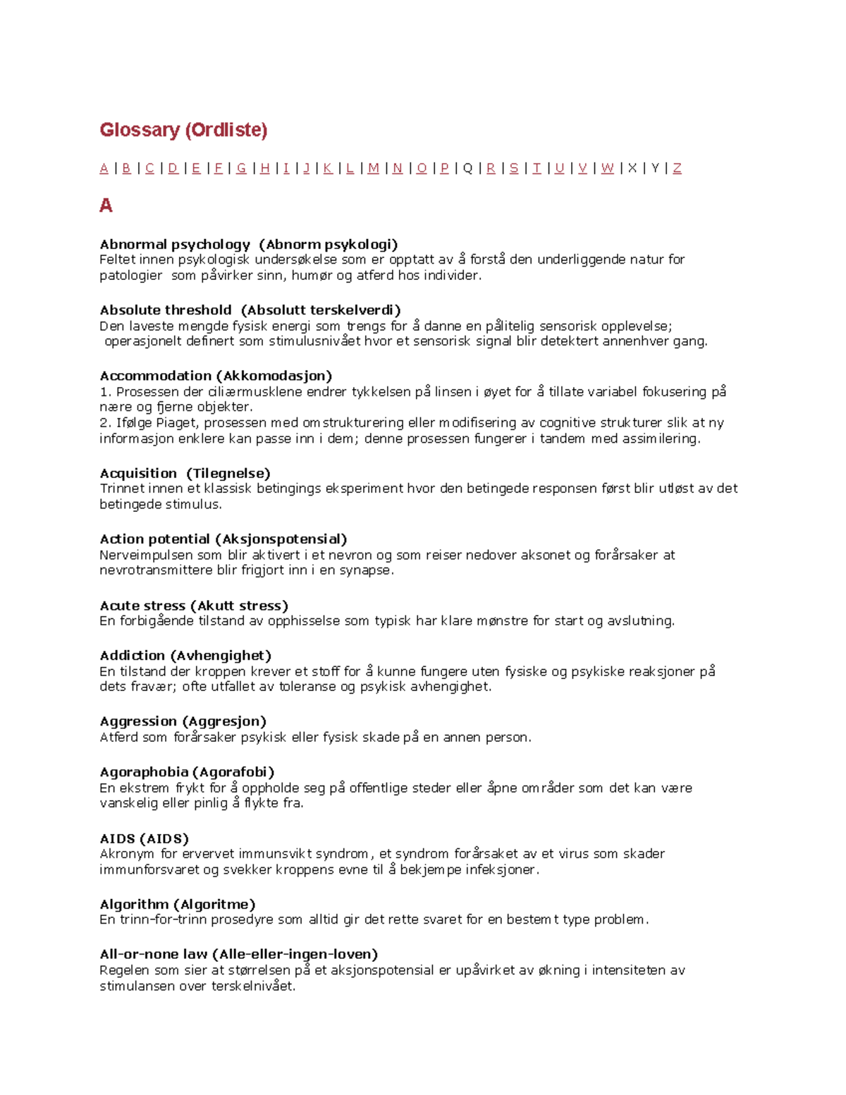 Gerrig - Terms and vocabulary - Glossary (Ordliste) A | B | C | D | E ...