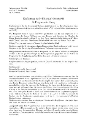 01 Übungsblatt - Einführung in die Diskrete Mathematik - Wintersemester ...