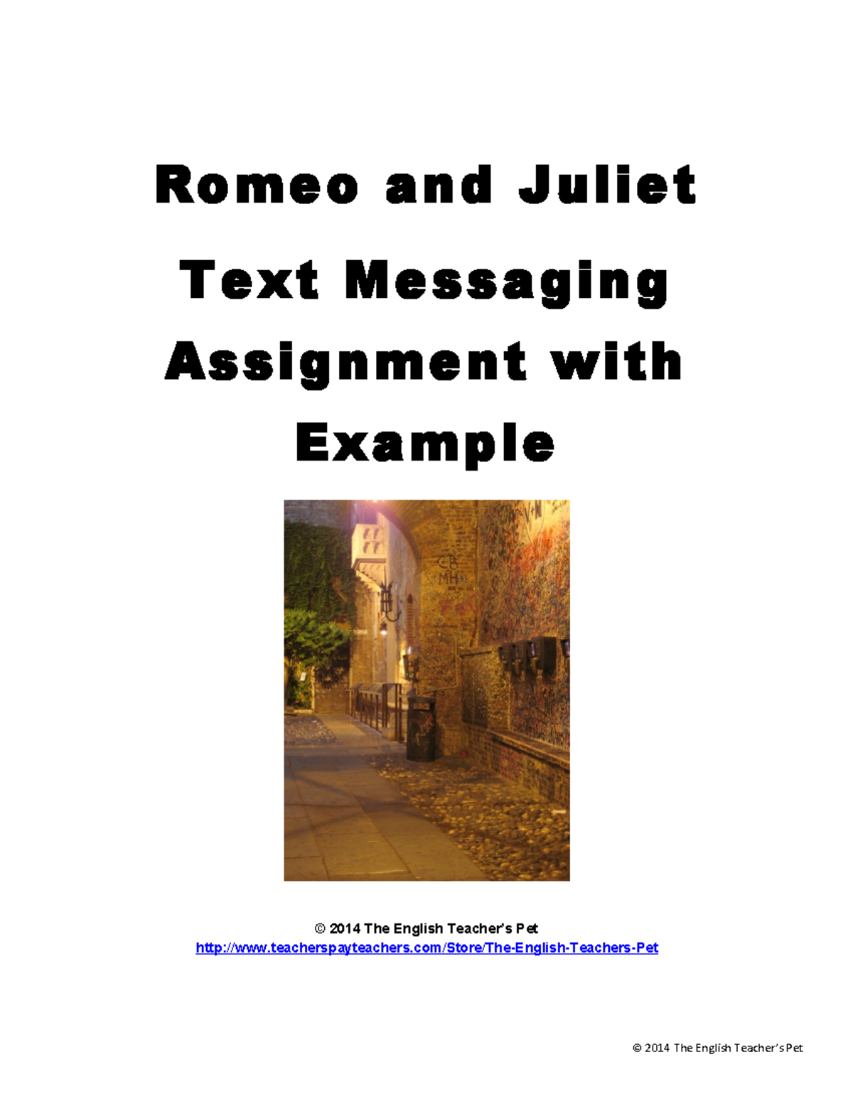 Text Messagingwith Romeoand Julieta Fun Lesson-1 - Romeo and Juliet ...