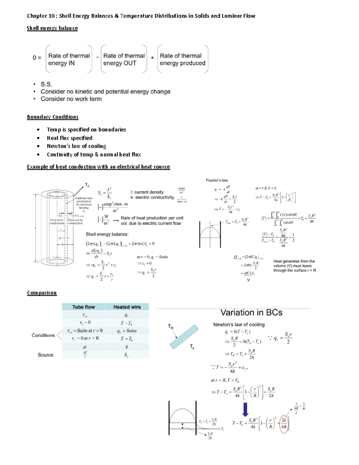 My Chap 10 - Tony Class - Chapter 10 : Shell Energy Balances ...