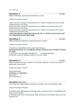 SUSS TMA - ICT 133 Tutor-Marked Assignment Structured Programming - Studocu