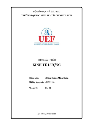 Final Exam Revision Questions - Midterm assignments International economics Lecturer: Ha Truong ...