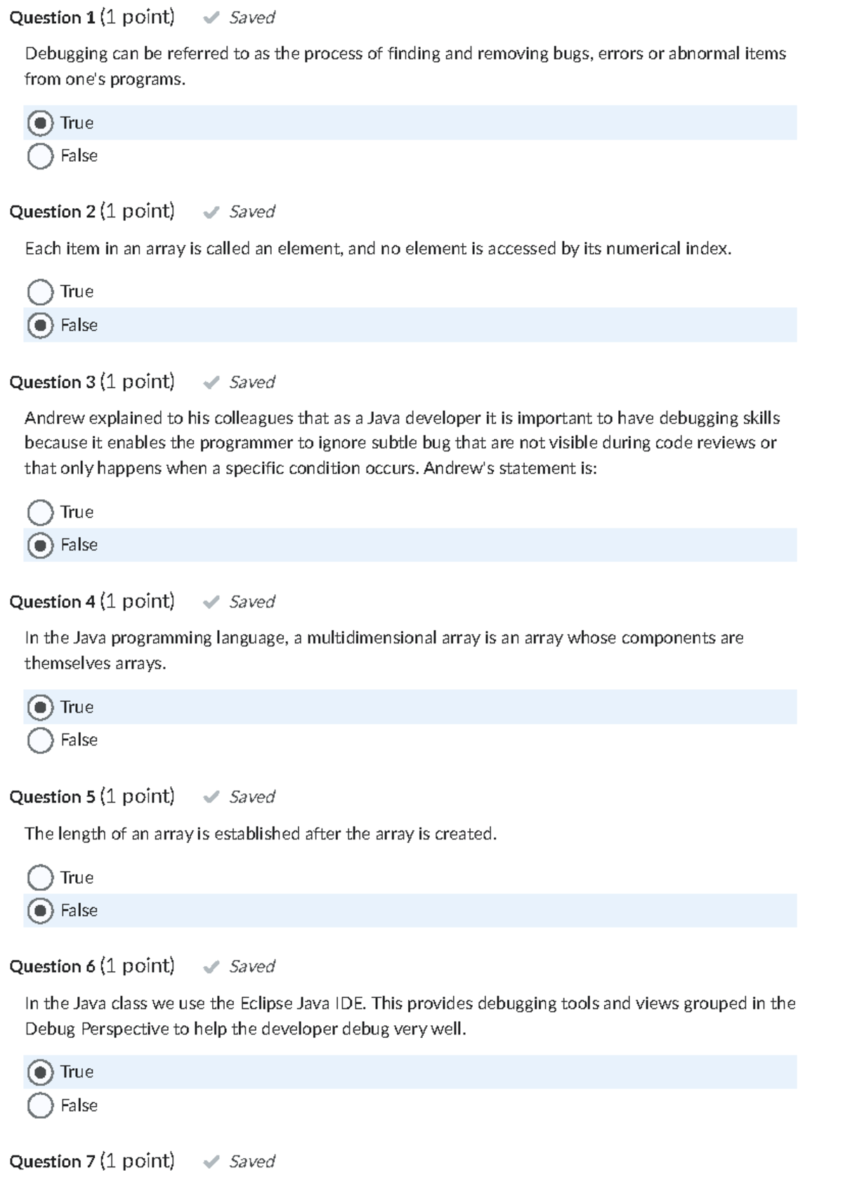 Hybrid 1Ans - Question 1 (1 point) Saved Question 2 (1 point) Saved Question 3 (1 point) Saved ...