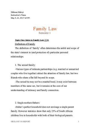 Family Law MCQ Cases Table 2 - Family Law MCQ - 11 October 2021 Case ...