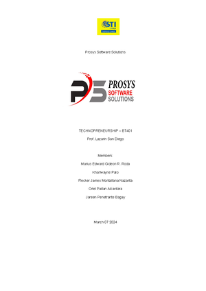 Financial-statement - business proposal for techniprenuership - Form of ...