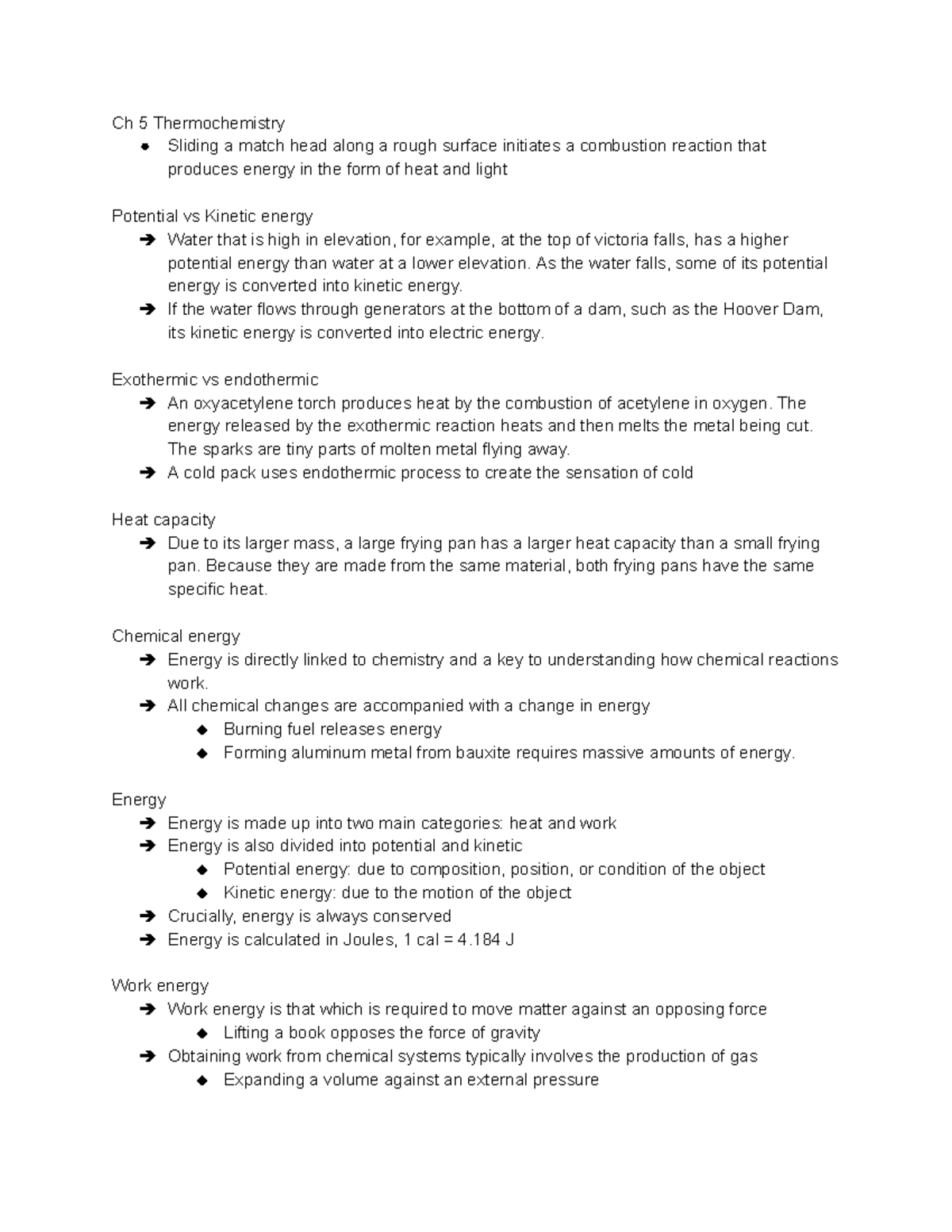 Chem 200 ch 5 notes - Google Docs - Ch 5 Thermochemistry Sliding a ...