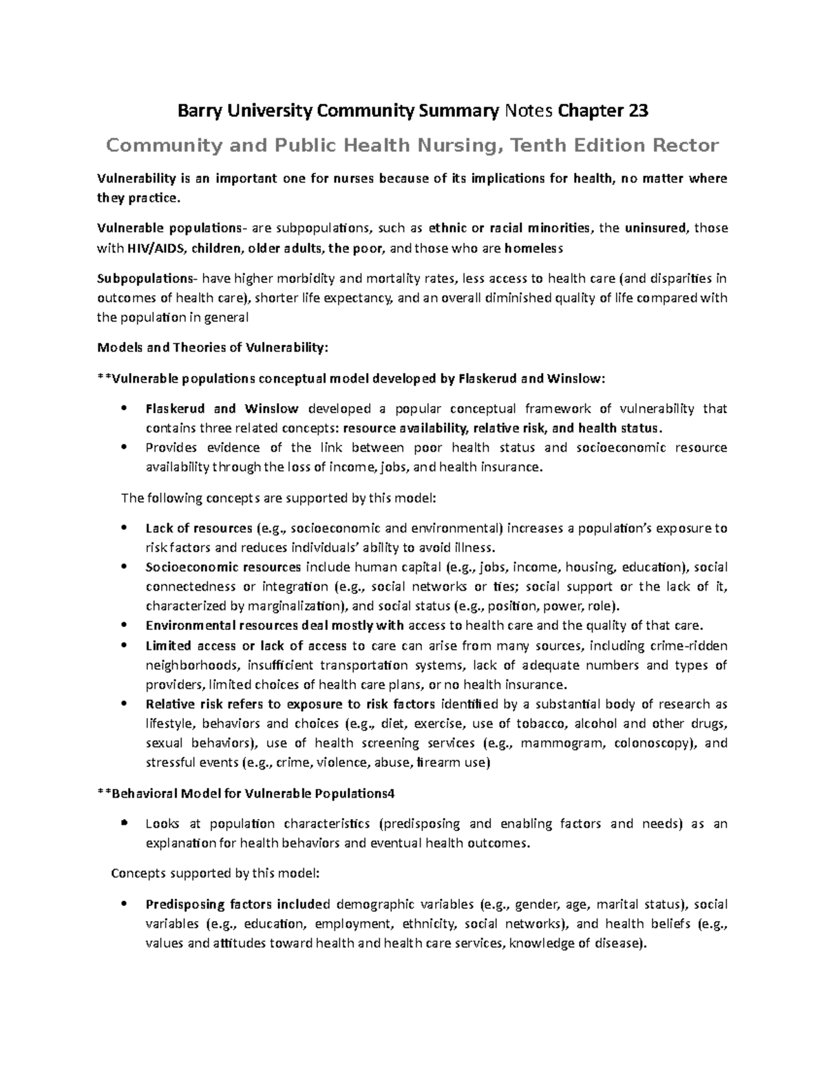 Barry university Community Rector Chapter 23 - Barry University ...