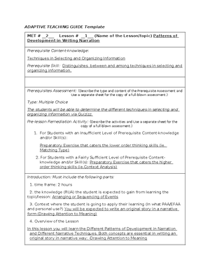 Reflection FOR FS - FOR FIELD STUDY - REFLECTION: Creating a lesson ...
