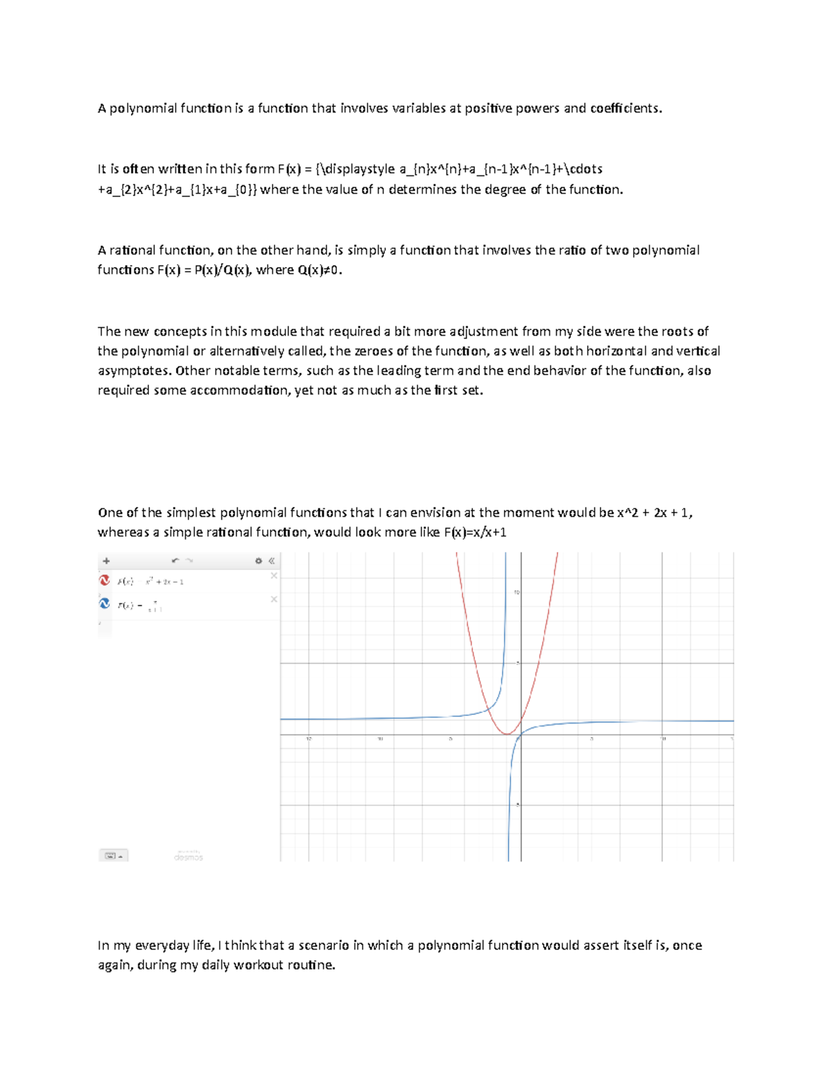 Learning Journal 3 A Polynomial Function Is A Function That Involves